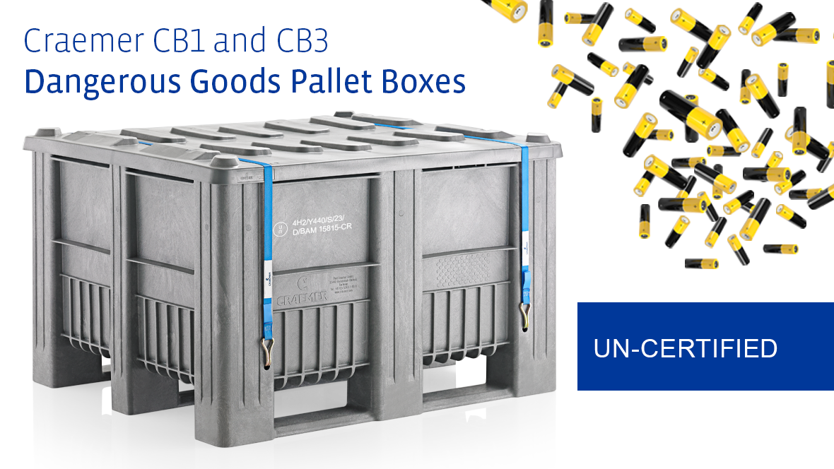 Craemer UN pallet boxes made of PE for dangerous goods